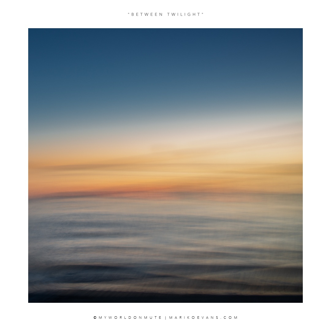 #962 – BETWEEN TWILIGHT Abstract Seascape by Mariko Evans